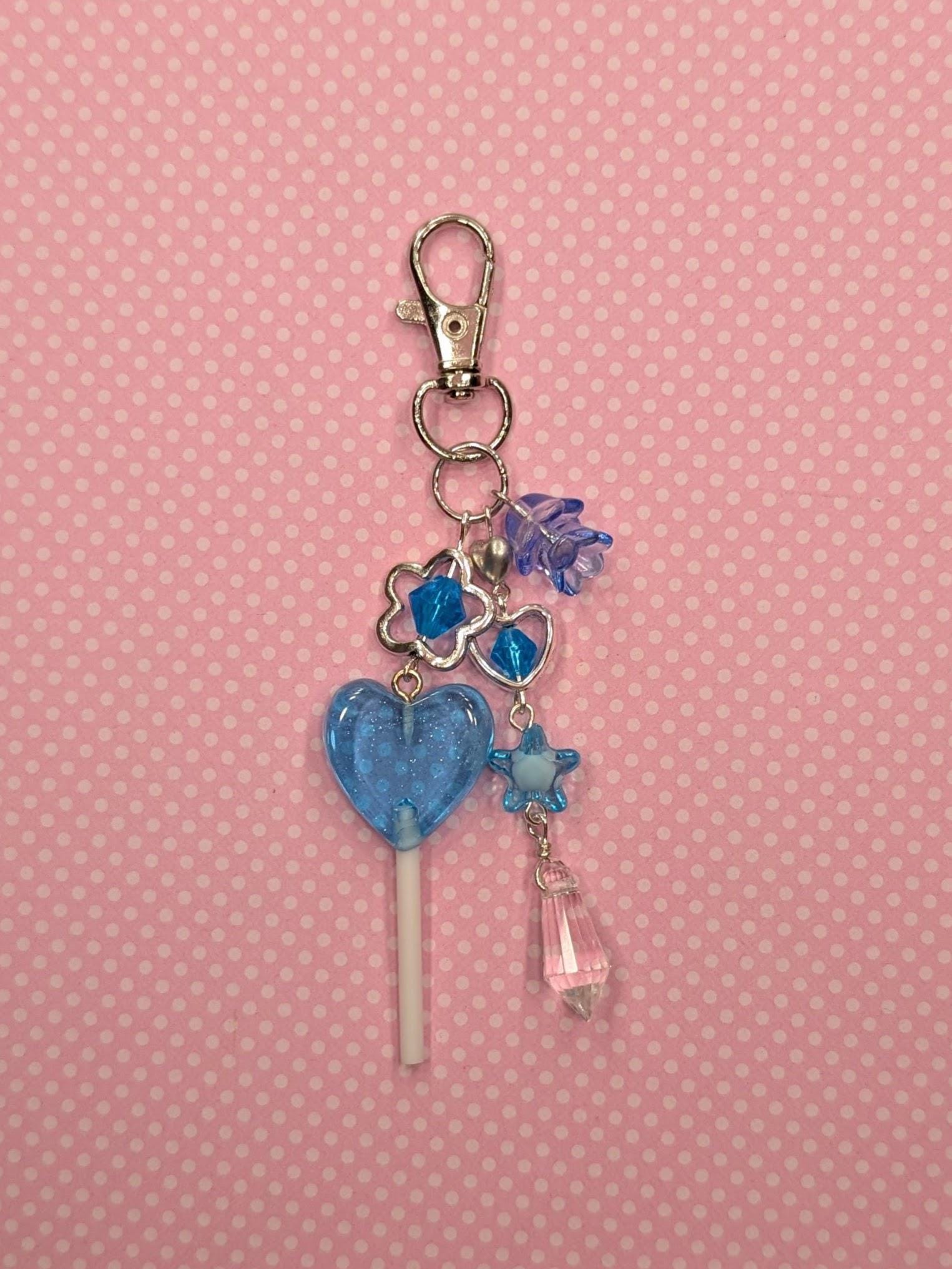 Y2K Translucent Colorful Lollipop Keychains | Cute Sparkly Sucker Pop ...