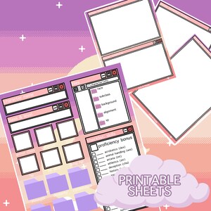 D&D 5e Character Sheet: Pixel Pink Sky Digital Edition, 5e Character ...