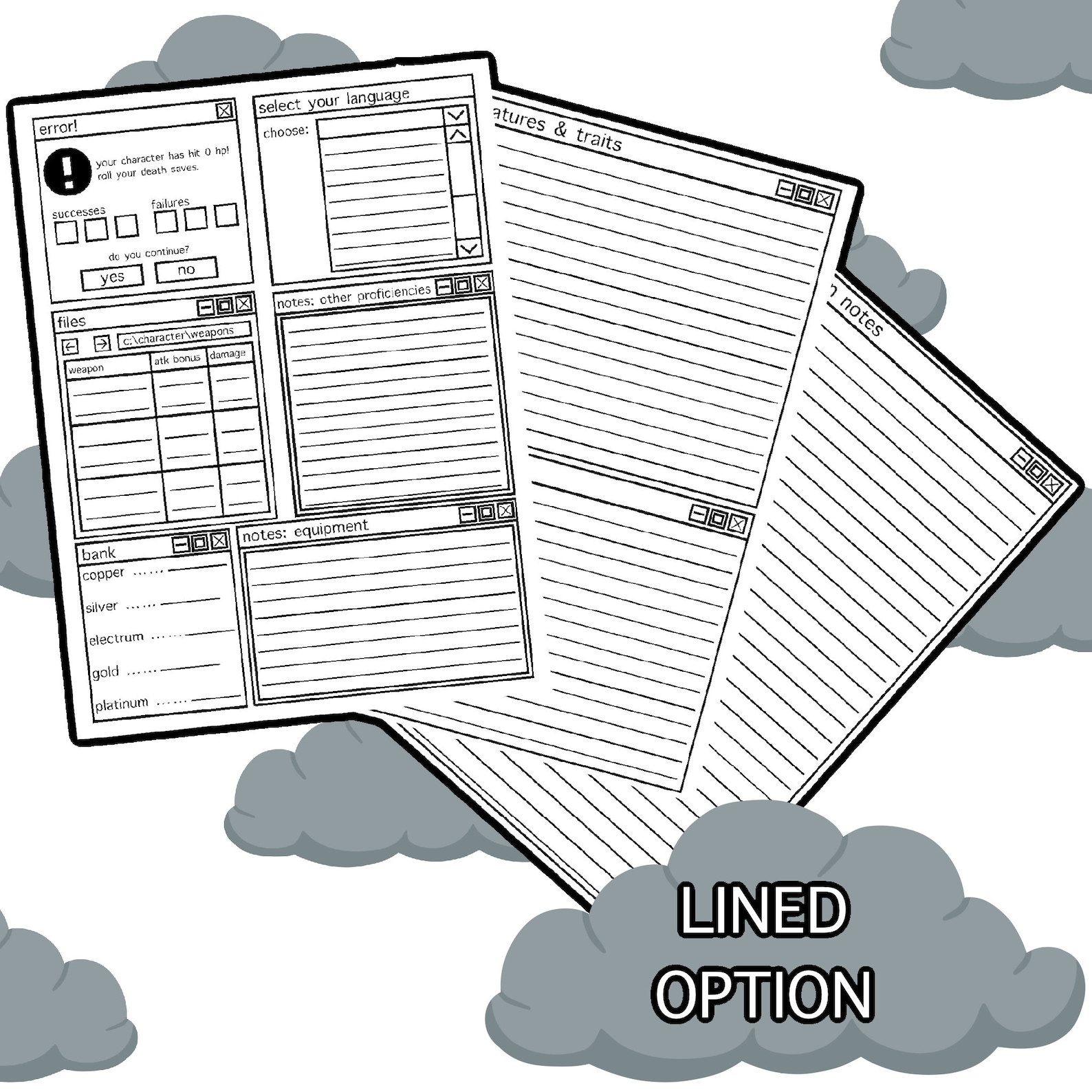 D&D 5e Character Sheet: Pixel Pink Sky Digital Edition, 5e Character ...