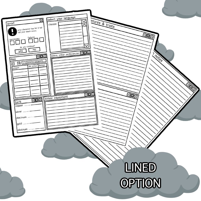 D&D 5E Character Sheet: Retro Synthwave Digital Edition, 5e Character ...