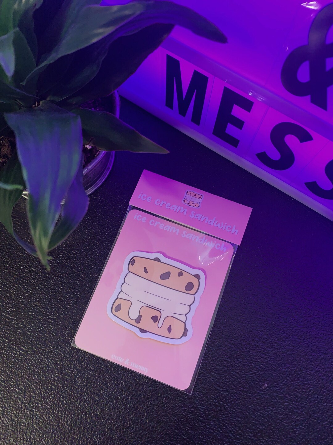 Ice Cream Sandwich Water Resistant Sticker - Ice Cream Sandwich Sticker ...