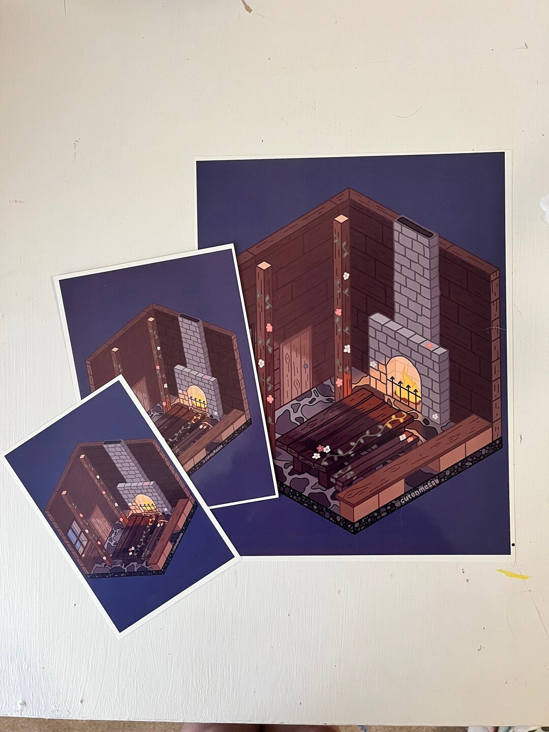 ACOTAR Isometric Rooms - Archeron Cabin - ACOTAR Art, Book Art, A Court ...