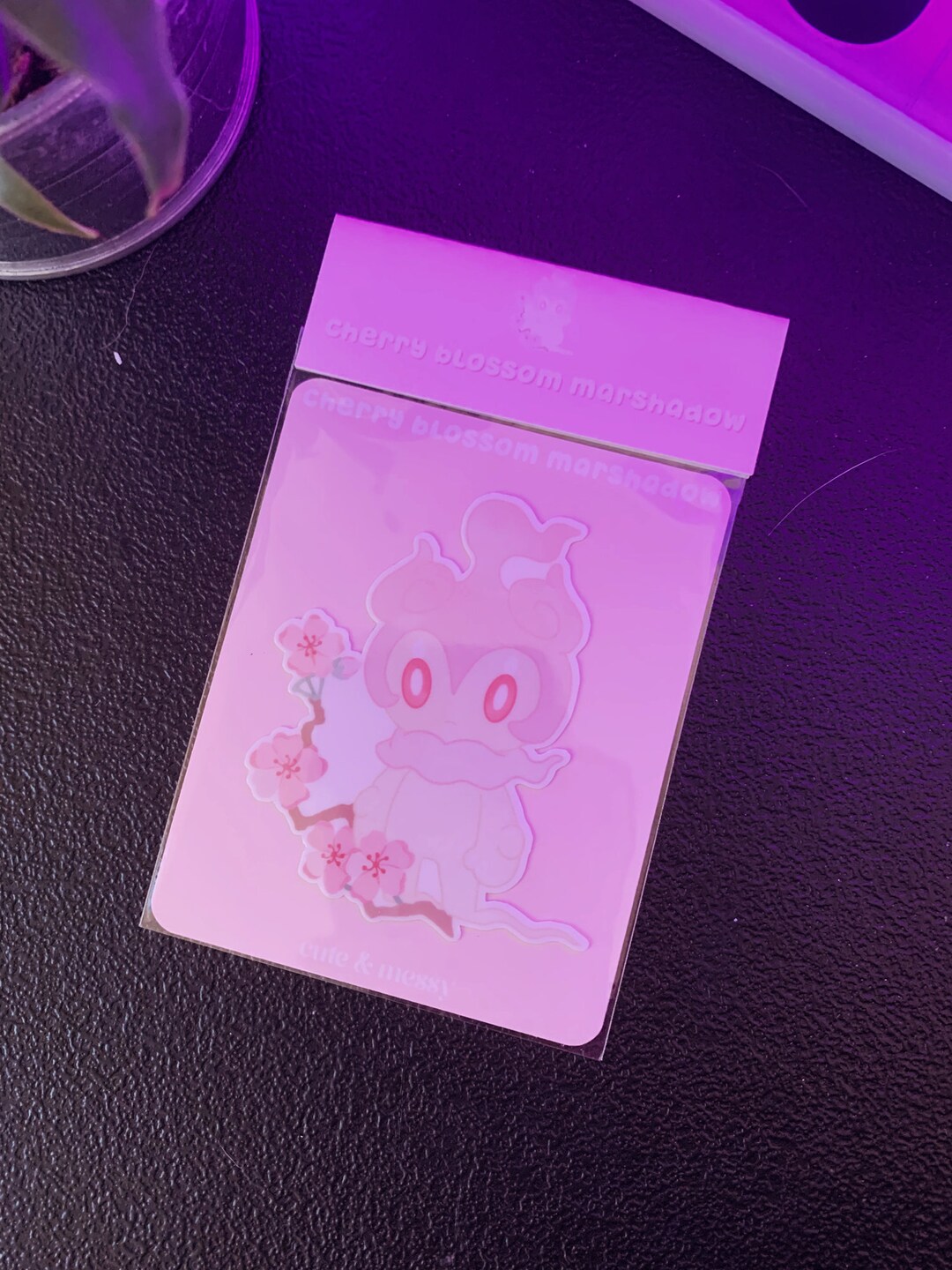 Cherry Blossom Marshadow Water Resistant Sticker - Pokemon Sticker ...