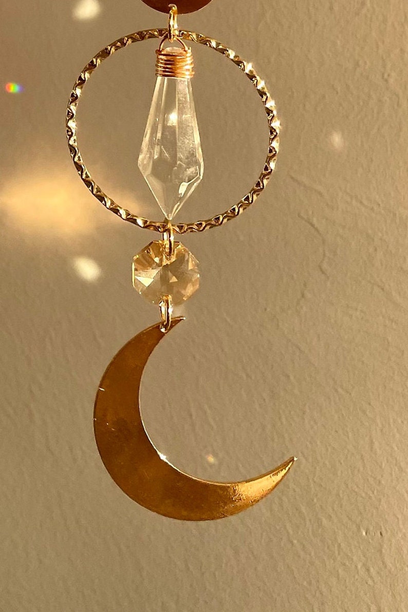 Sun Catcher/ Moon Sun Catcher/ Crystal Suncatcher/ Hanging - Etsy