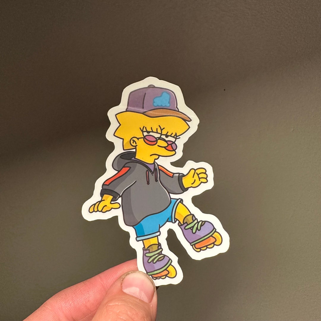 Lisa Cool Girl With Inline Skates Vinyl Sticker - Etsy