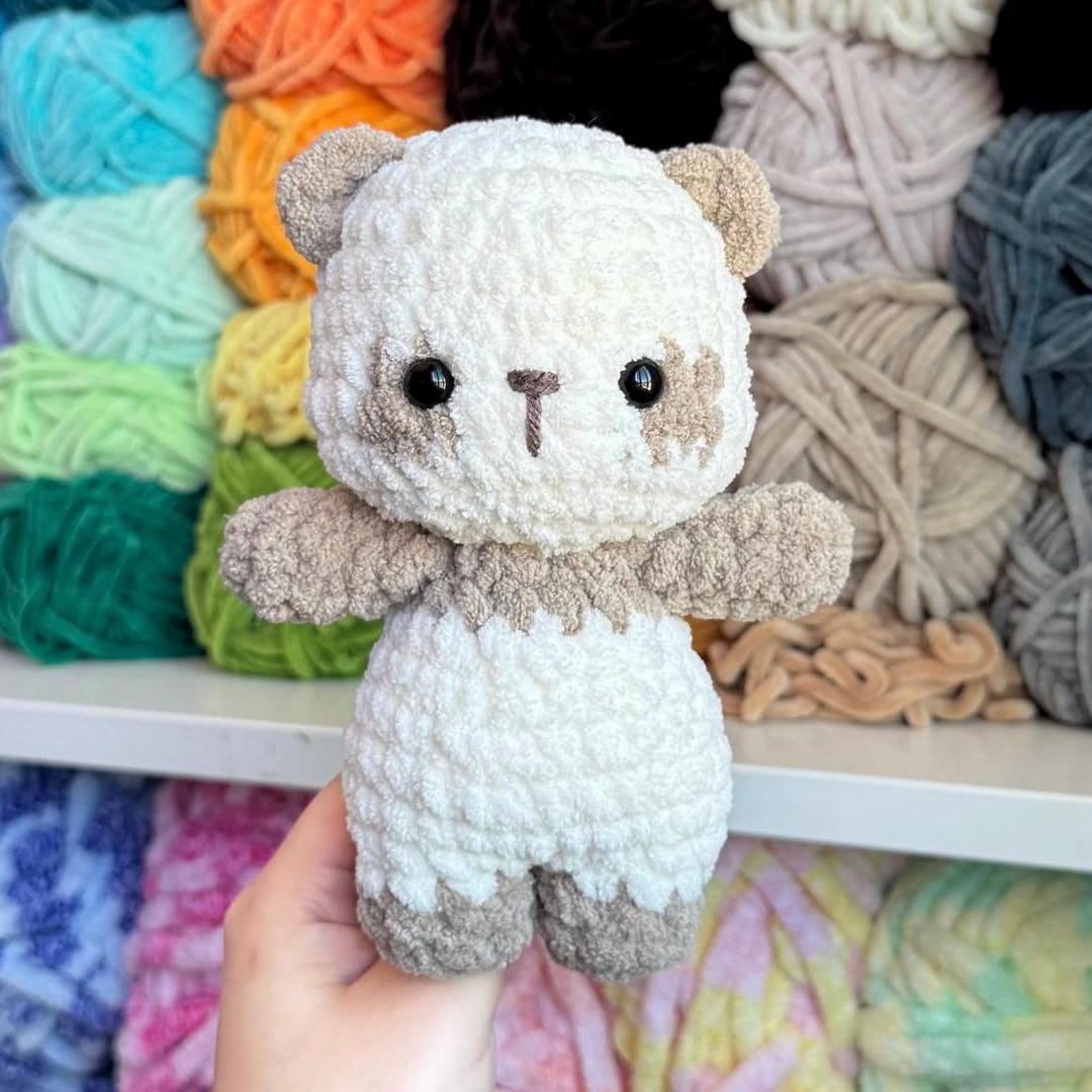 Crochet Panda - Small Brown Panda Crochet Plushie - Amigurumi - Gift - Etsy