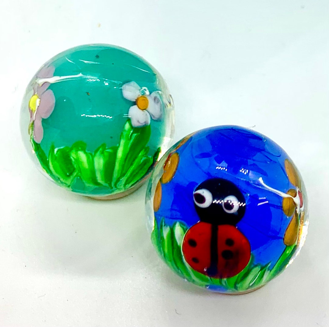 Dot & Spot - Handmade Cute Kids Glass Marbles Ladybird Ladybug Gift ...