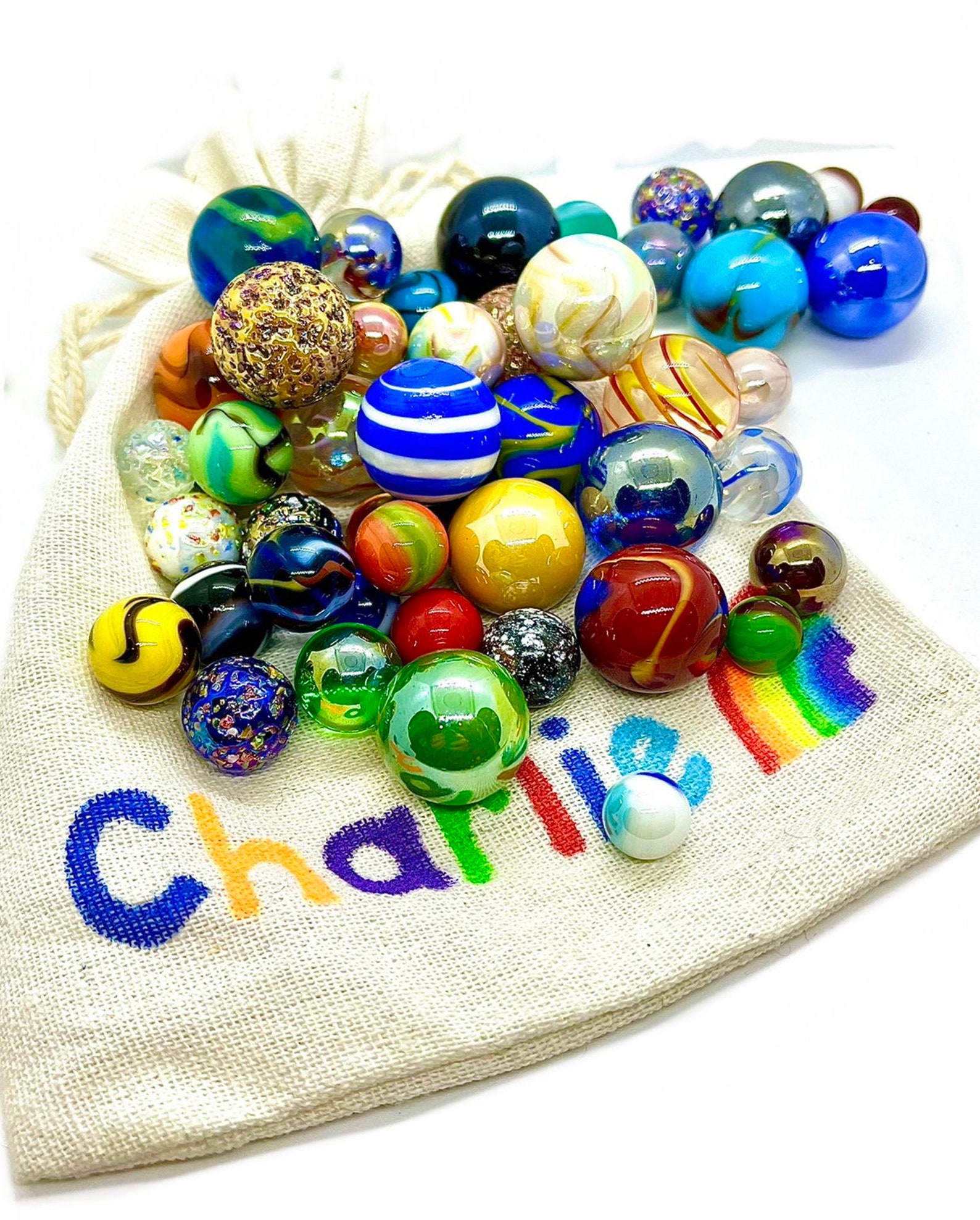 Marbles Personalised Bag of 50 Marbles - Etsy UK