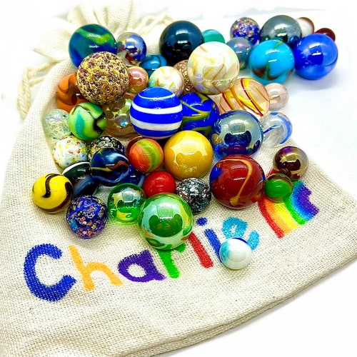 Marbles Personalised Bag of 50 Marbles - Etsy UK