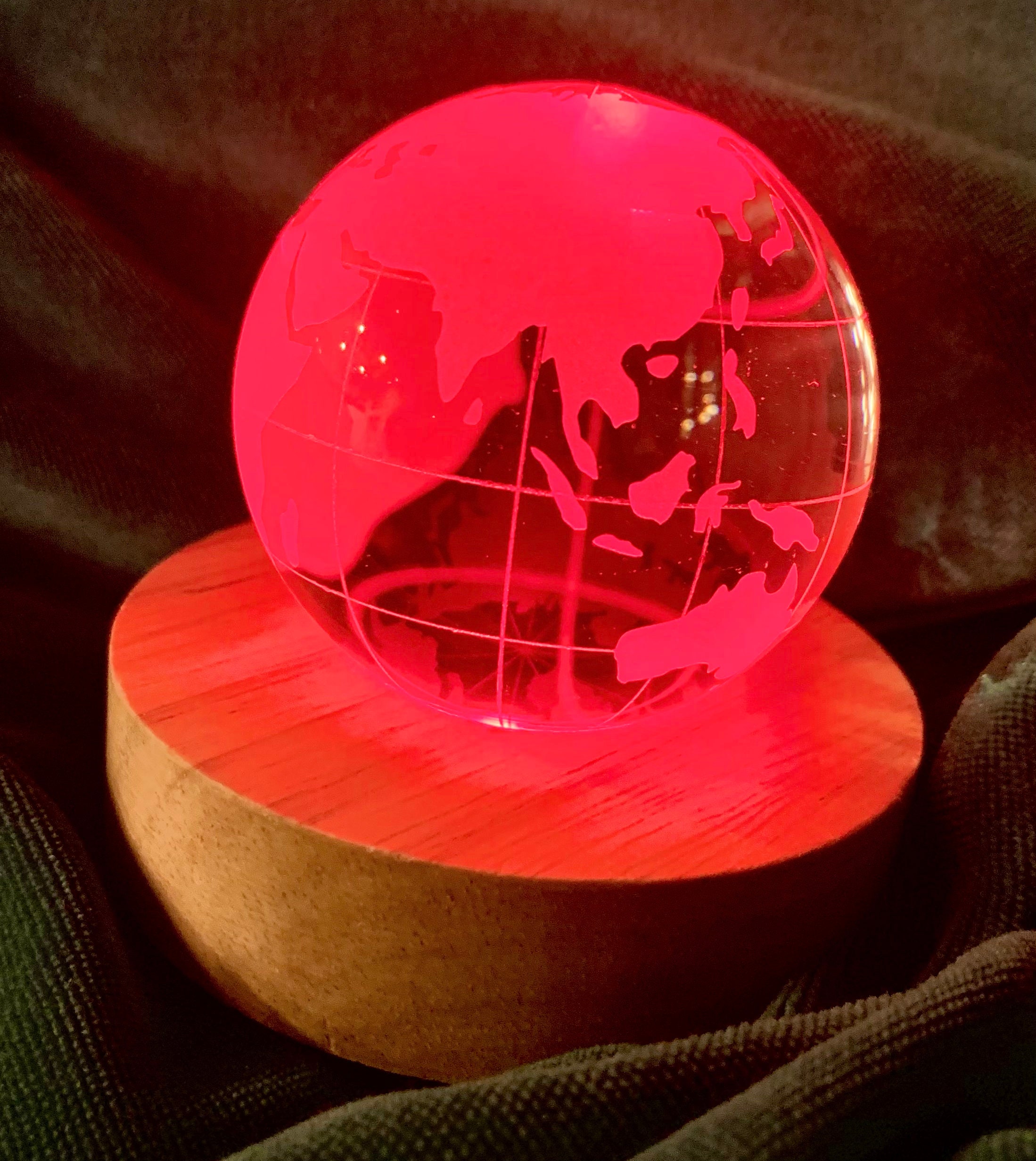 Giant Earth Marble - Transparent and Glossy Etched Earth Marble on ...