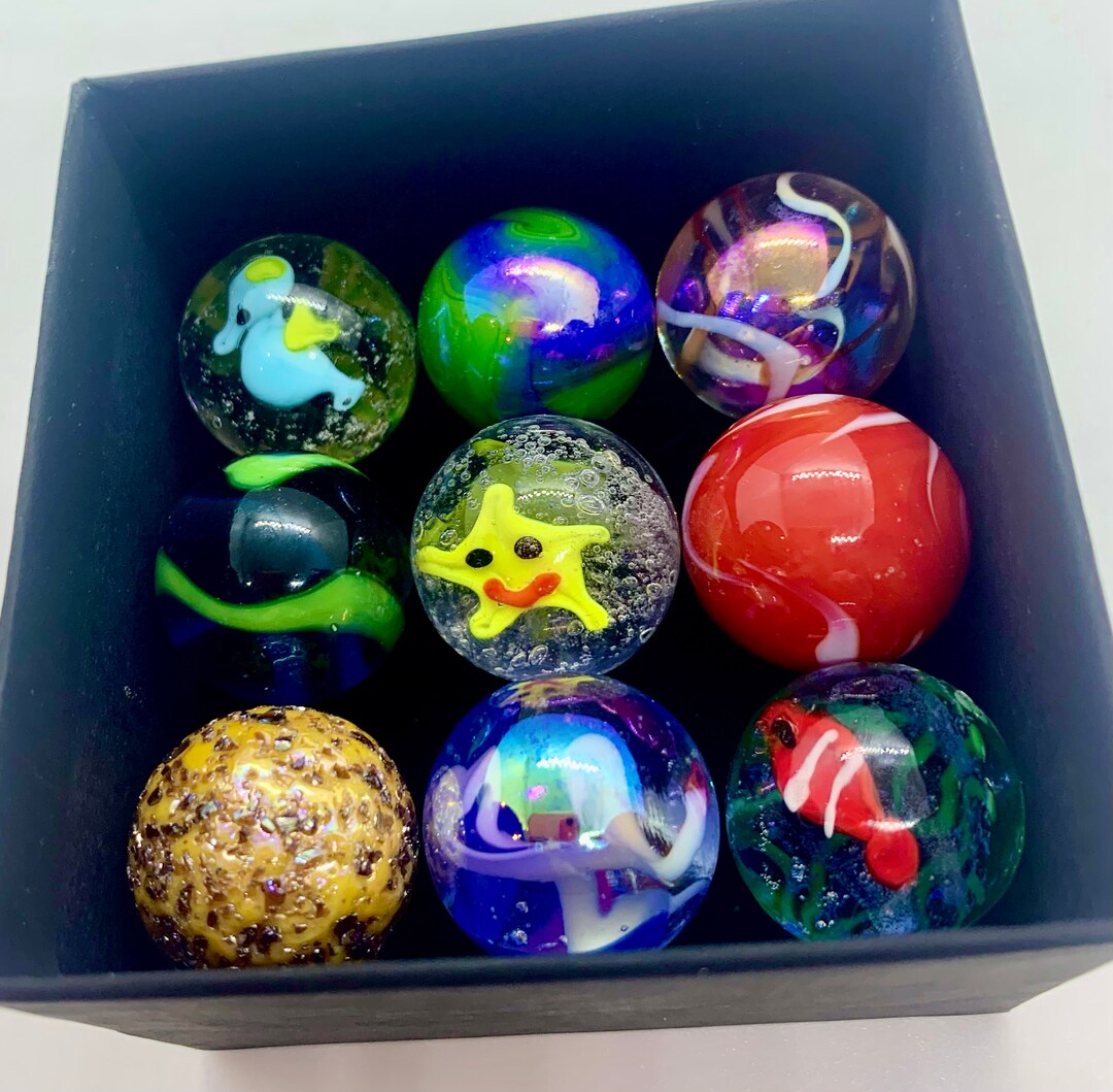 Marbles 'smiley Starfish' Box of 9 Large 22mm - Etsy