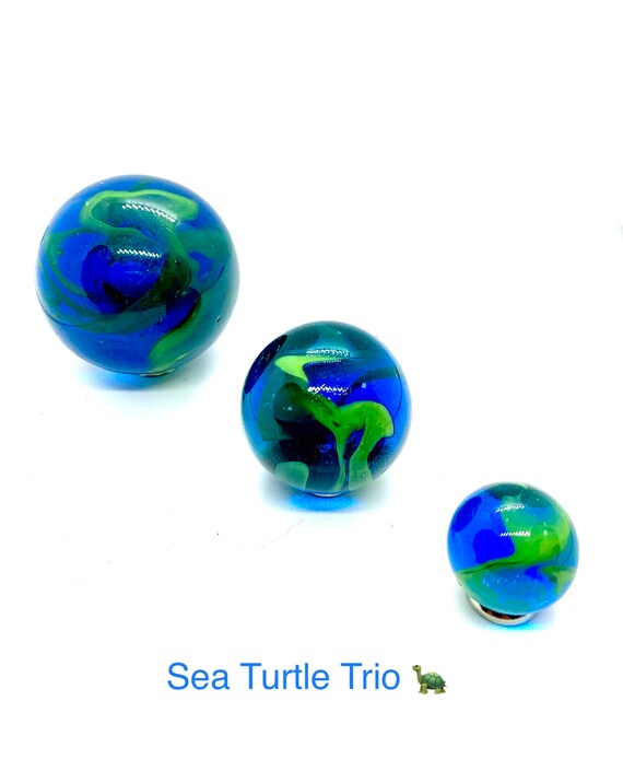 Sea Turtle Marble Trio - Etsy