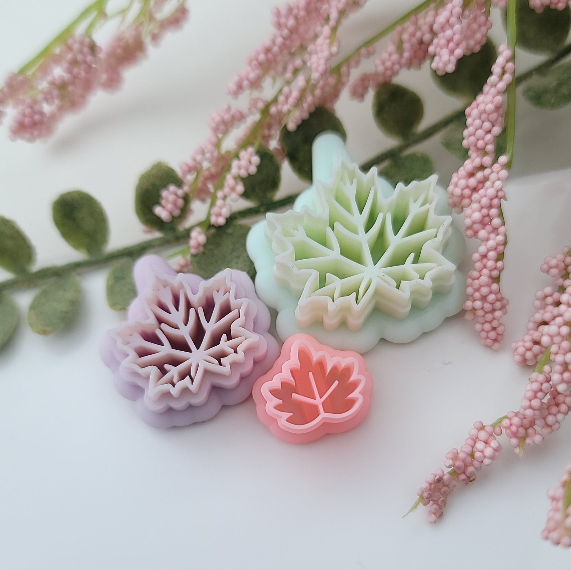 Maple Leaf Clay Cutter | 4 Sizes | Maple Leaf Stud | Fall Leaf Cutter ...