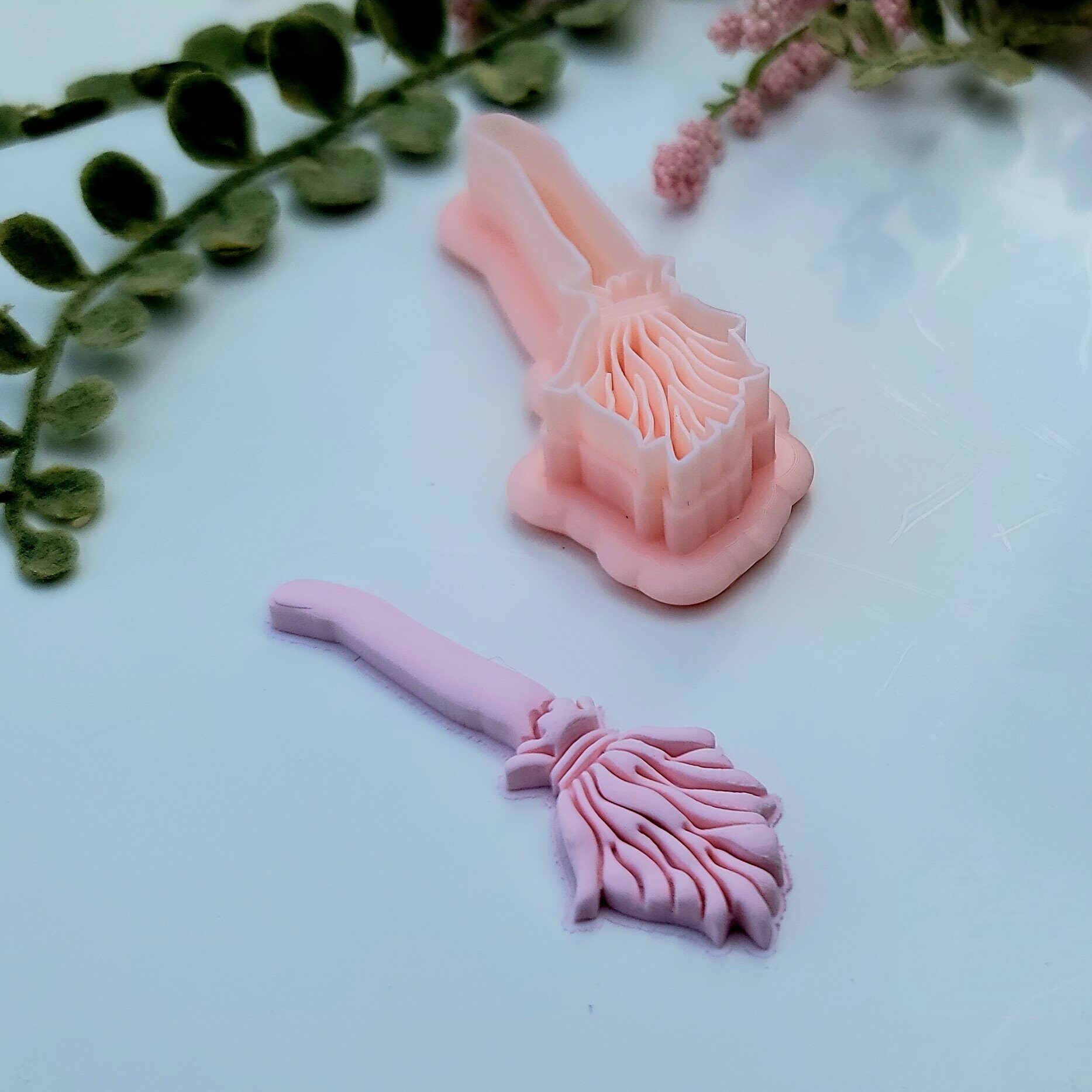 Witch Broom Clay Cutter | Mirrored Set | 2 Sizes | Broom Cutter ...