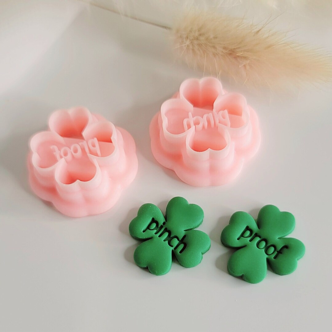 Pinch Proof 4 Leaf Clover Clay Cutter Set | St. Patrick's Day Clay ...
