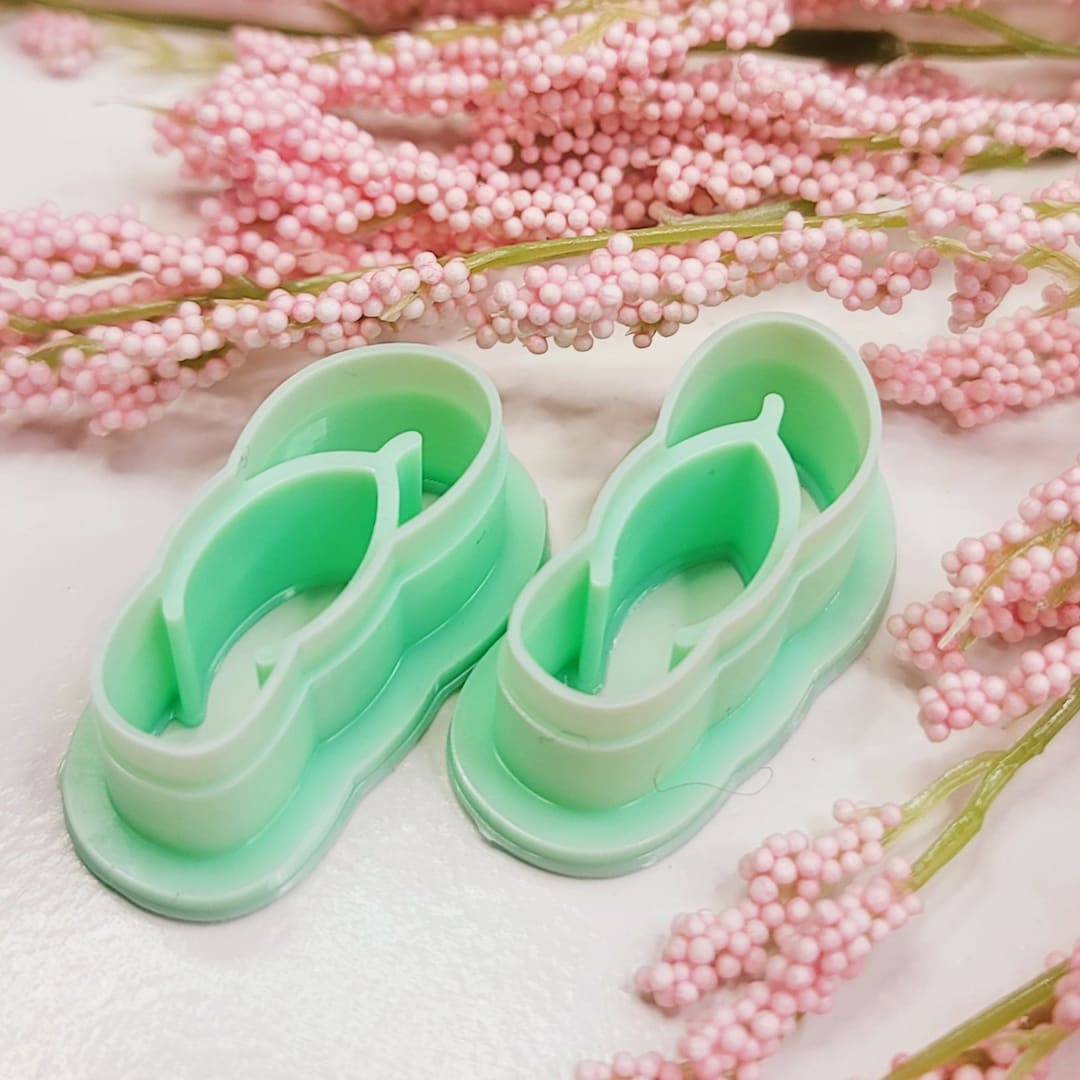 Polymer Clay Cutters Flip Flops Embossing | Www.clayblossoms.art - Etsy