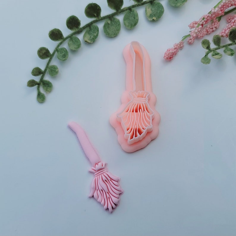 Witch Broom Clay Cutter | Mirrored Set | 2 Sizes | Broom Cutter ...