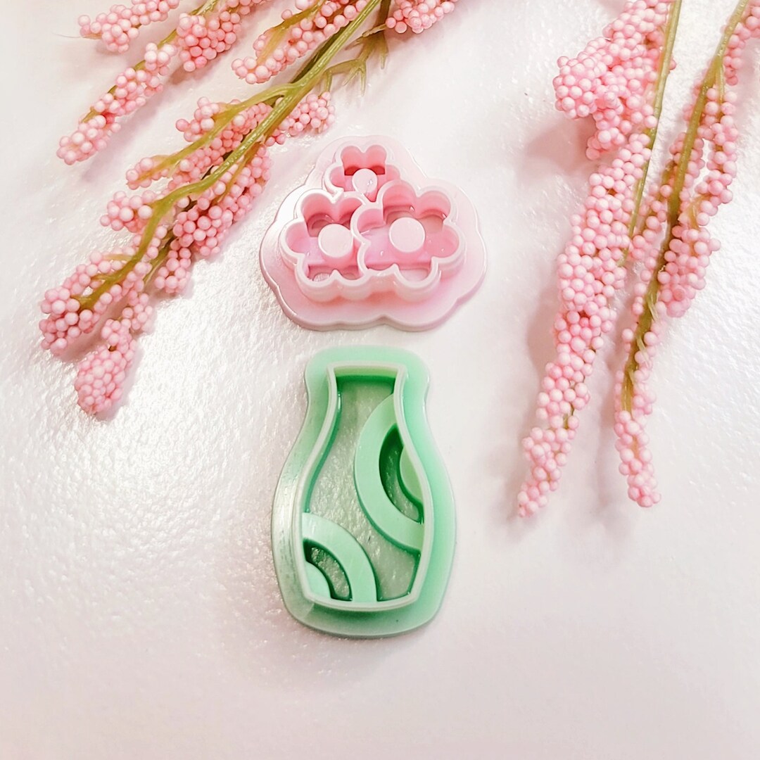 Daisy & Vase Clay Cutter Set Daisy Clay Cutter Floral Cutter 5 Sizes ...