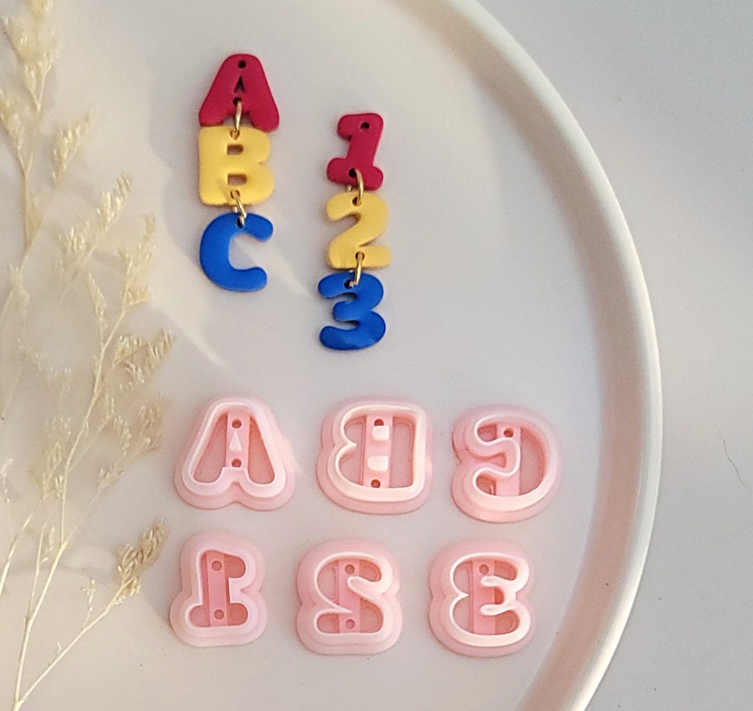ABC 123 Back to School Polymer Clay Cutters C-17-18 - Etsy