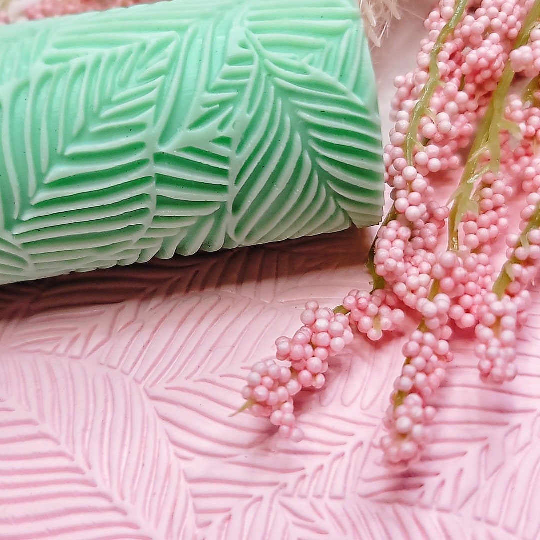 Polymer Clay Texture Rollers Tropical Leaf No. 1 | Www.clayblossoms.art ...