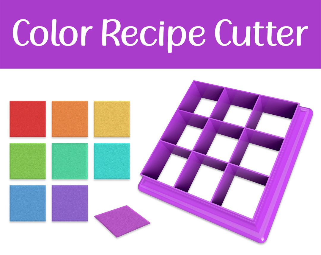 Polymer Clay Cutters Square Color Recipe Cutter Set | Www.clayblossoms ...