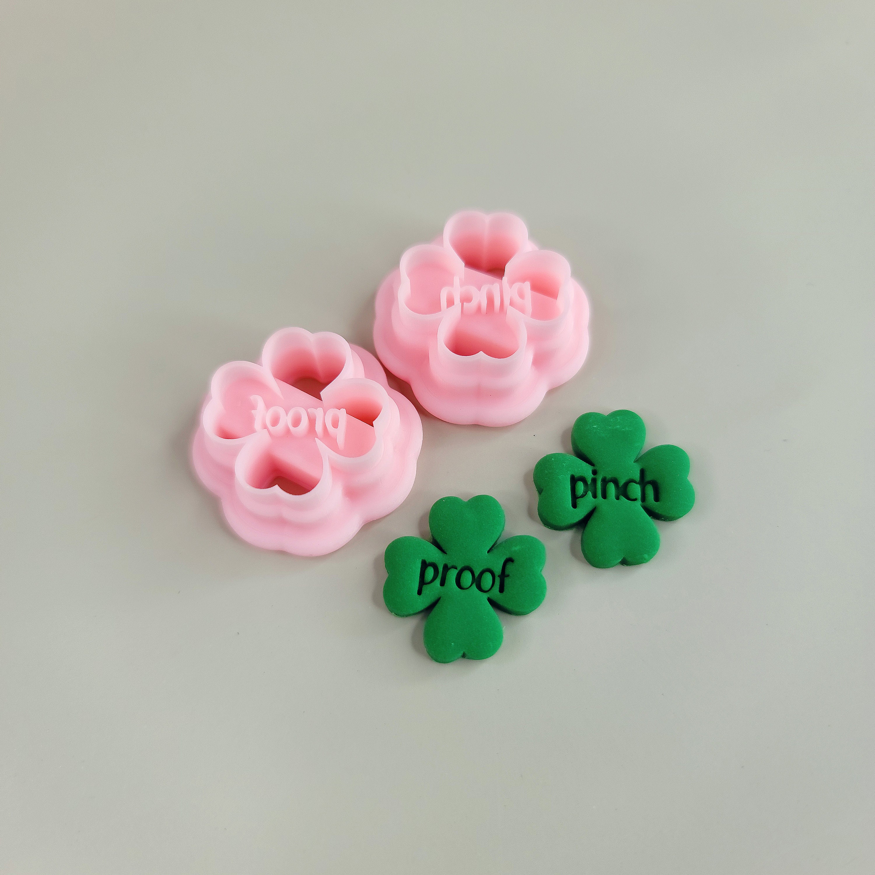 Pinch Proof 4 Leaf Clover Clay Cutter Set | St. Patrick's Day Clay ...