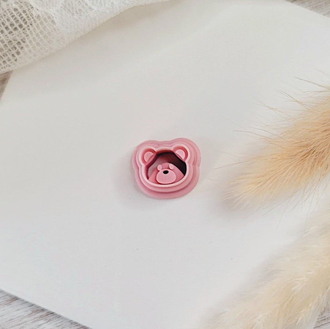 Teddy Bear Face Clay Cutter | Valentine Bear Cutter | Polymer Clay ...