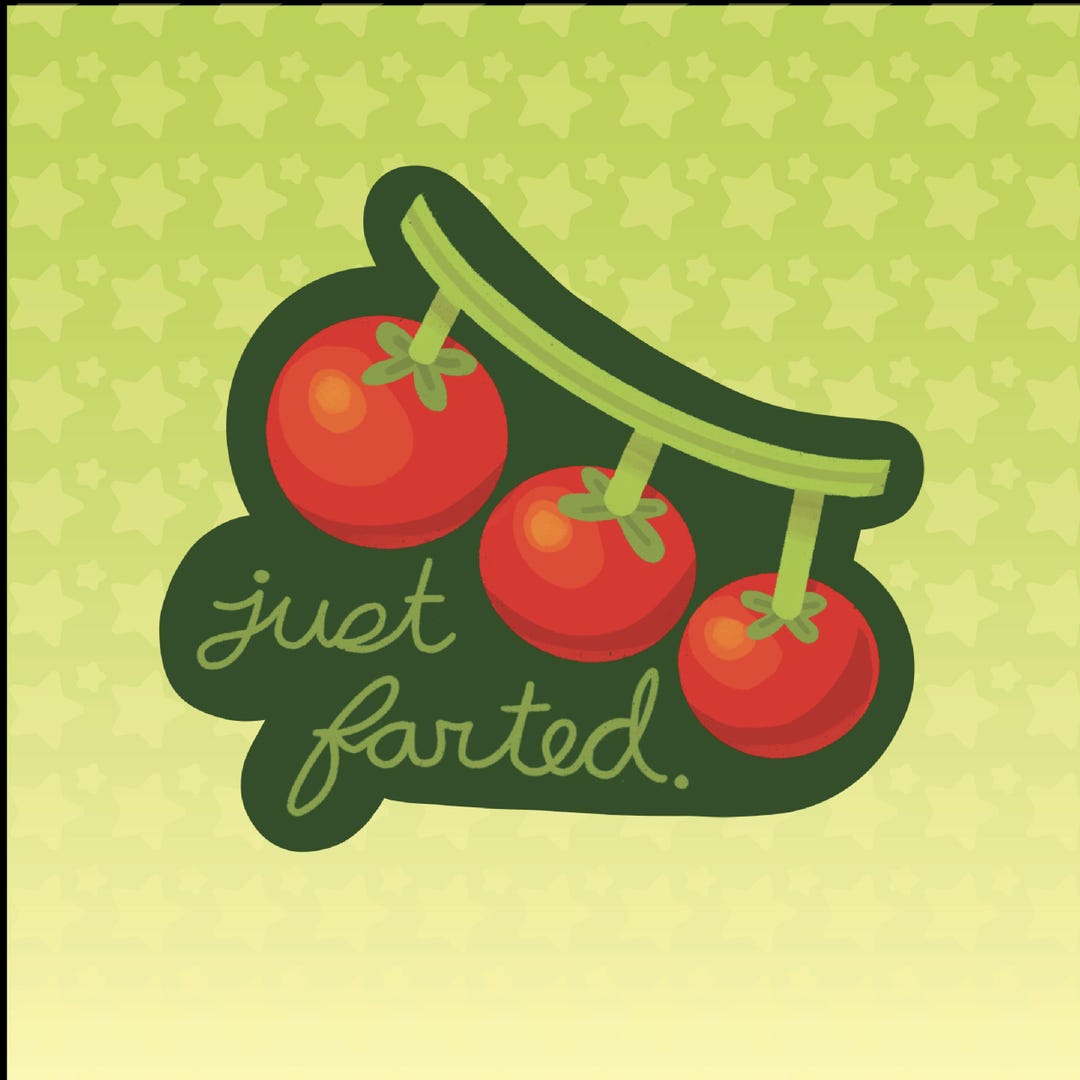 Funny 'just Farted' Vinyl Sticker - Etsy
