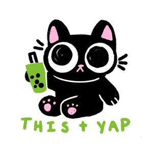 This and Yap Sticker – Boba Cat Vibes - Etsy