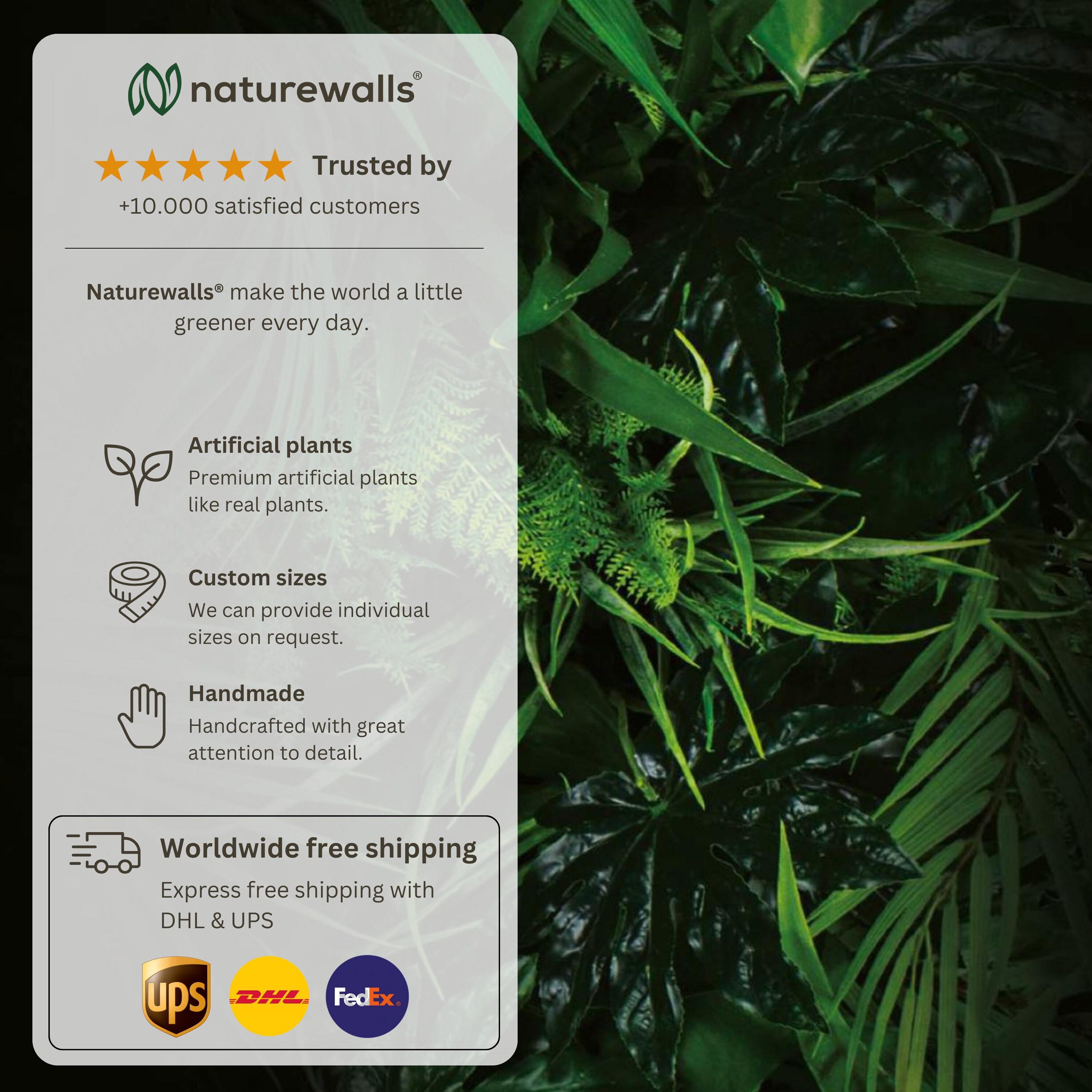 Artificial Plant Wall - Botanic Bush - Green Wall Indoor - Plant ...