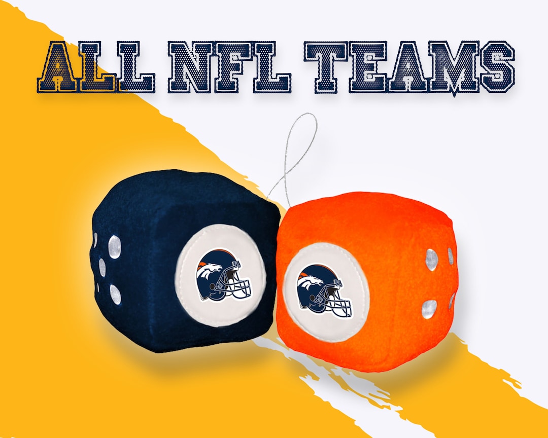 NFL Gift, NFL Fuzzy Dice Fremont Die, Car Dice, Car Interior Décor ...