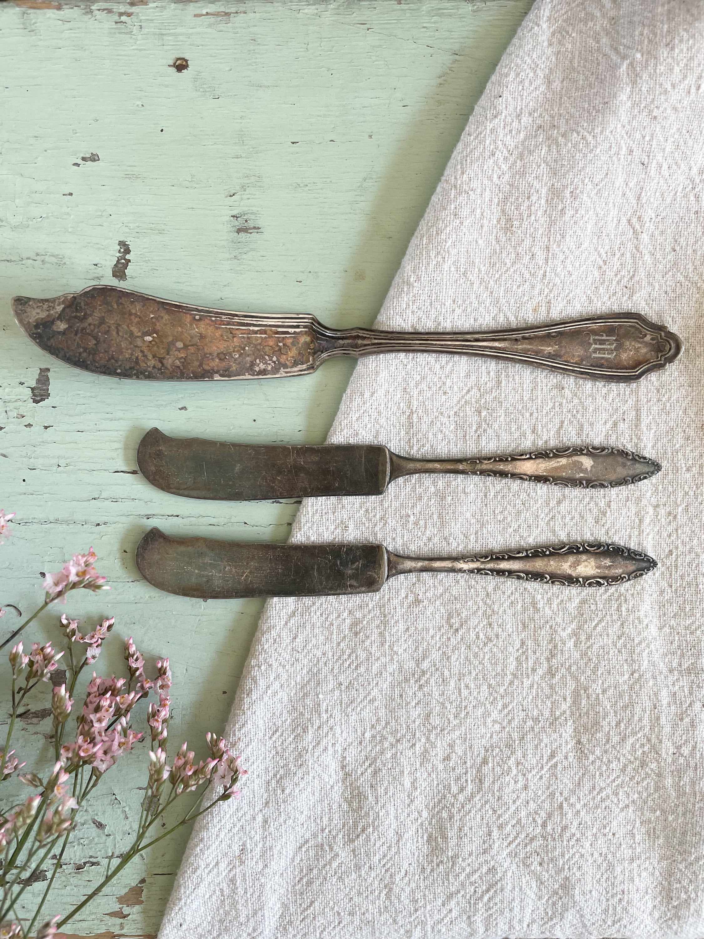 Set of 3 Silverplate Butter Knives - Roger’s Brother Silverware ...