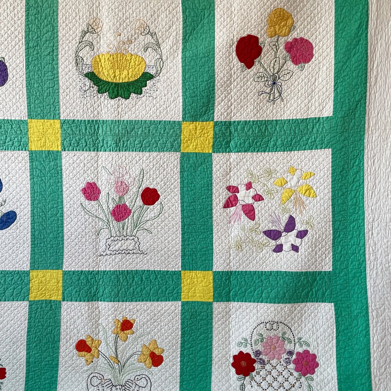 Embroidered Quilt - Etsy