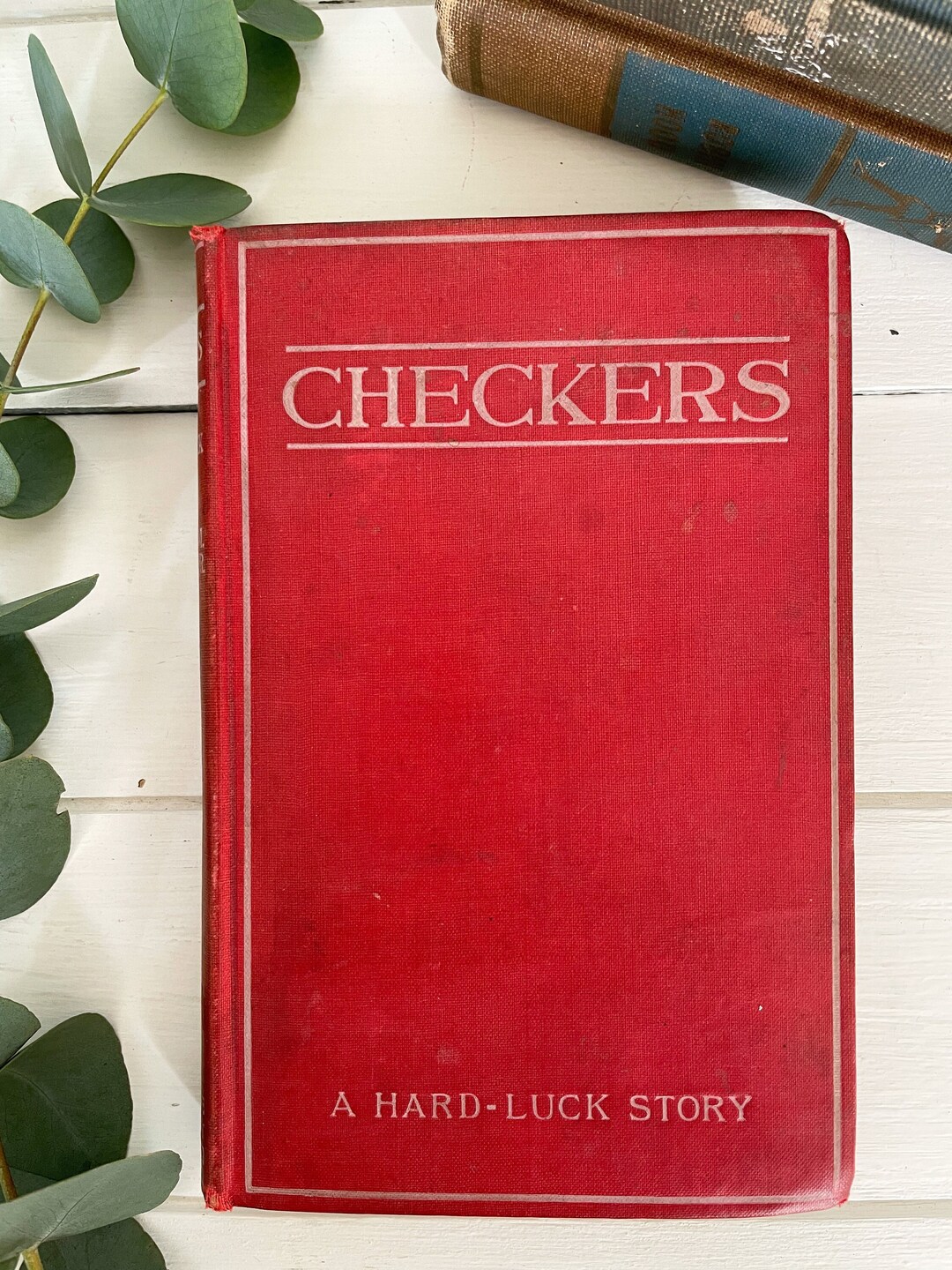 Antique Book Published 1896 - Red Antique Book - Checkers by Henry M. Blossom, Jr. - Etsy