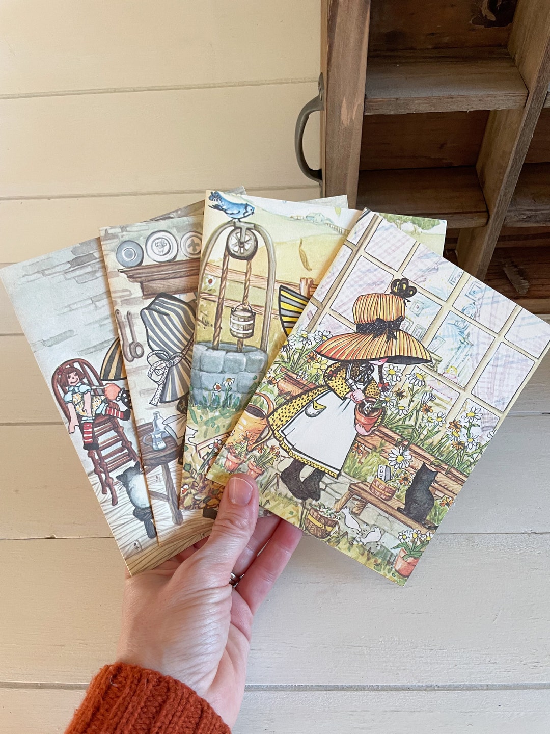 Set of 4 Vintage Greeting Cards - Vintage Note Cards - Etsy