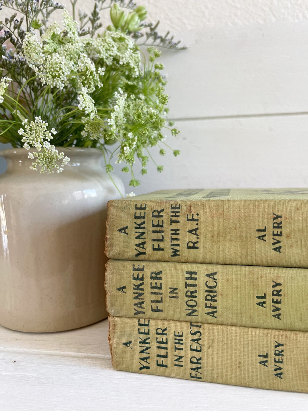 Vintage Green Book Stack Aviation Books Al Avery Books 1940s Vintage ...