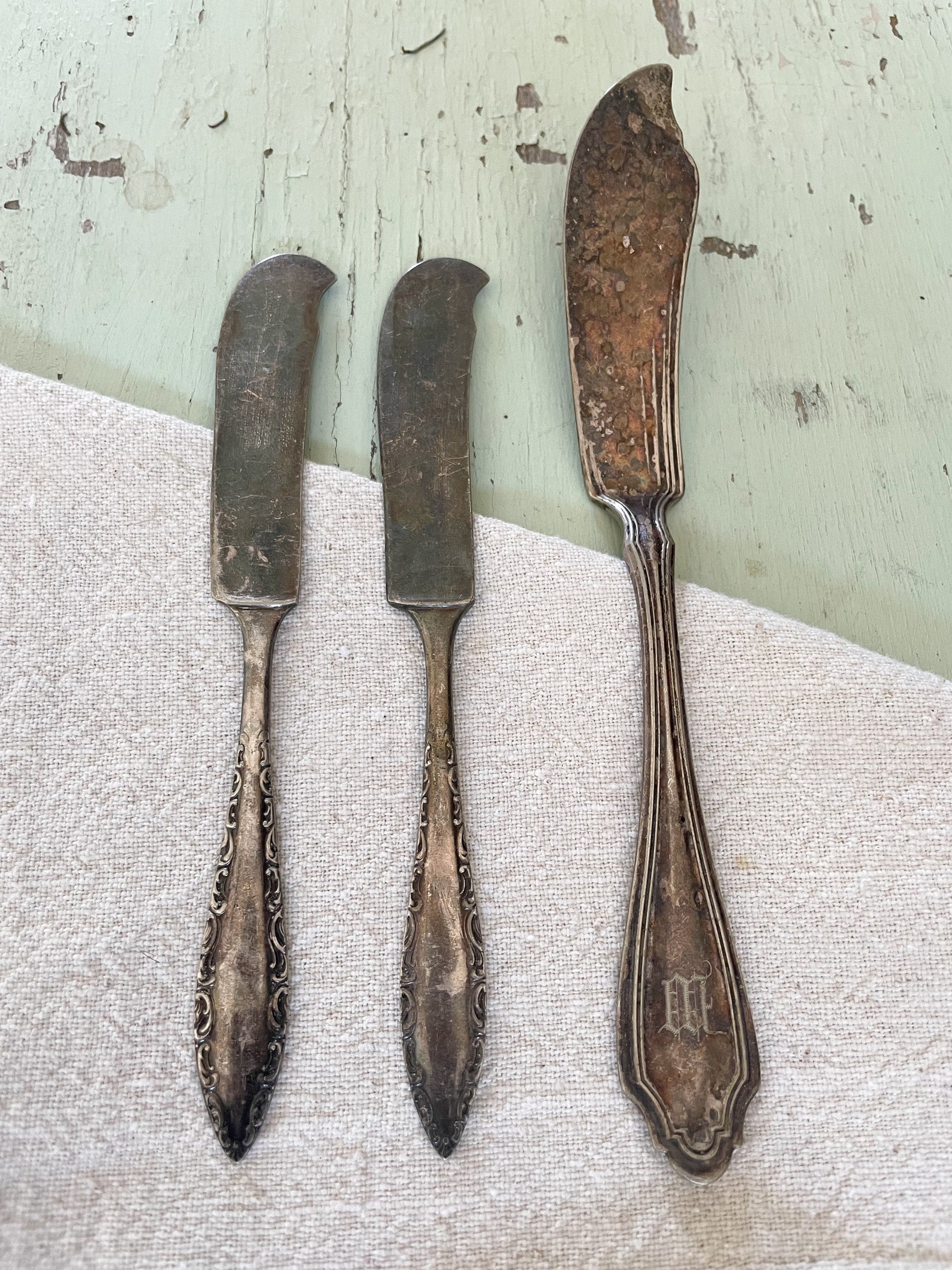 Set of 3 Silverplate Butter Knives - Roger’s Brother Silverware ...