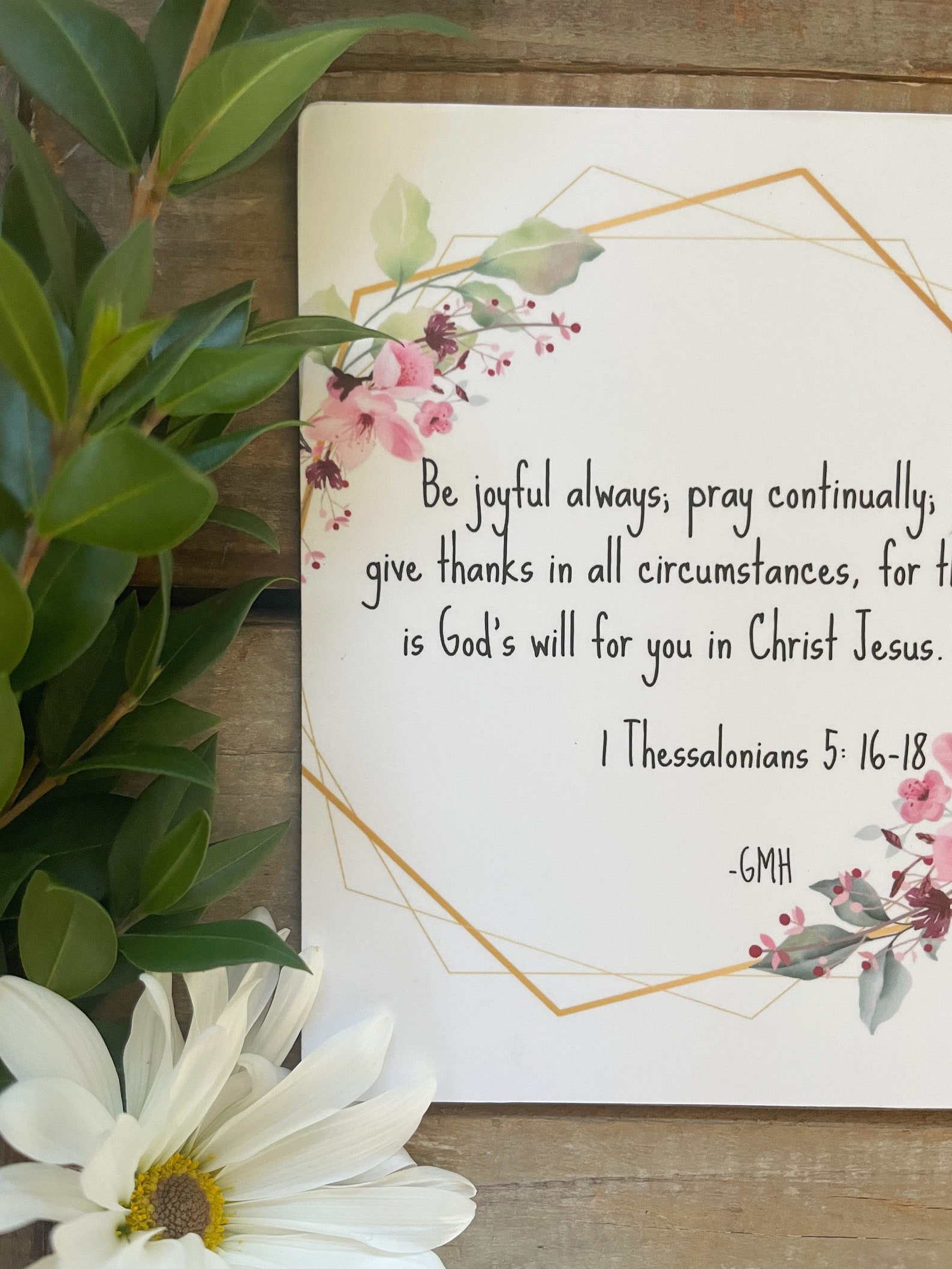 Floral Bible Verse Magnet – Teacher Gift, 1 Thessalonians 5:16-18 - Etsy