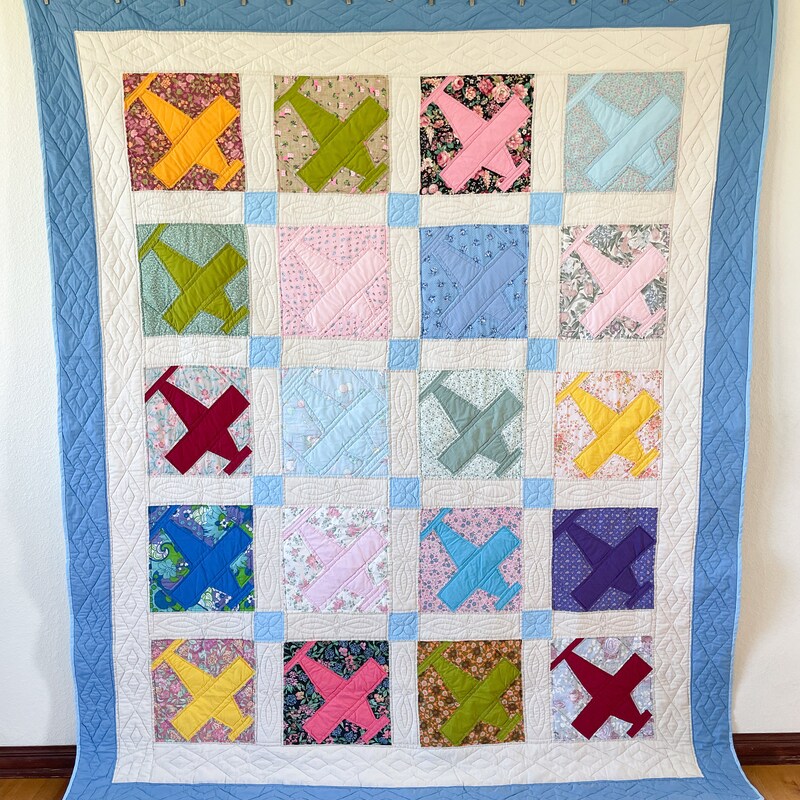 Airplane Quilt - Etsy
