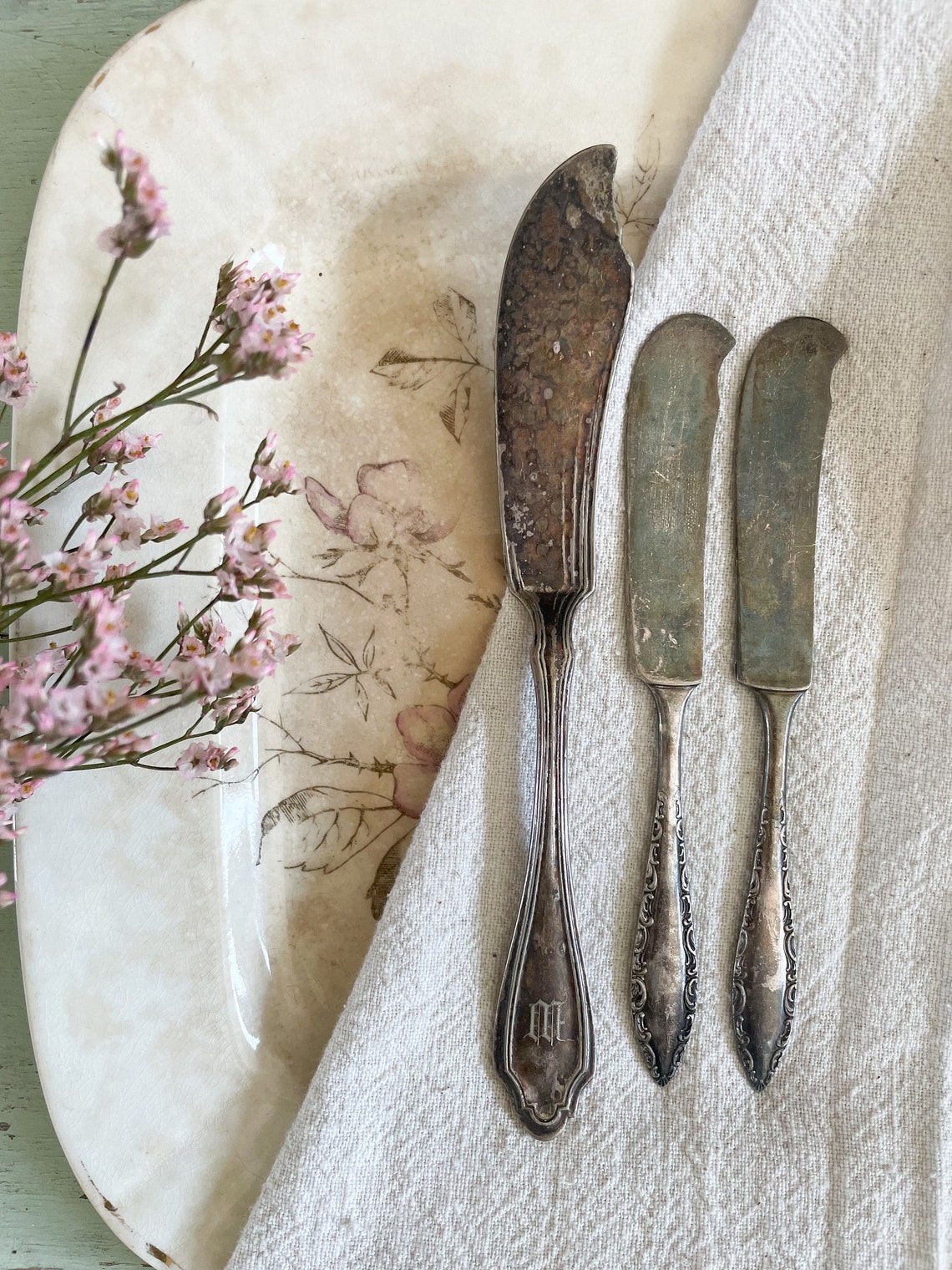 Set of 3 Silverplate Butter Knives - Roger’s Brother Silverware ...