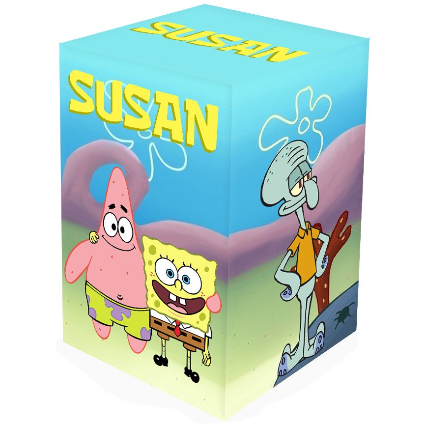 Personalized Spongebob Easter Egg Box Printable DIY Craft Bikini Bottom ...