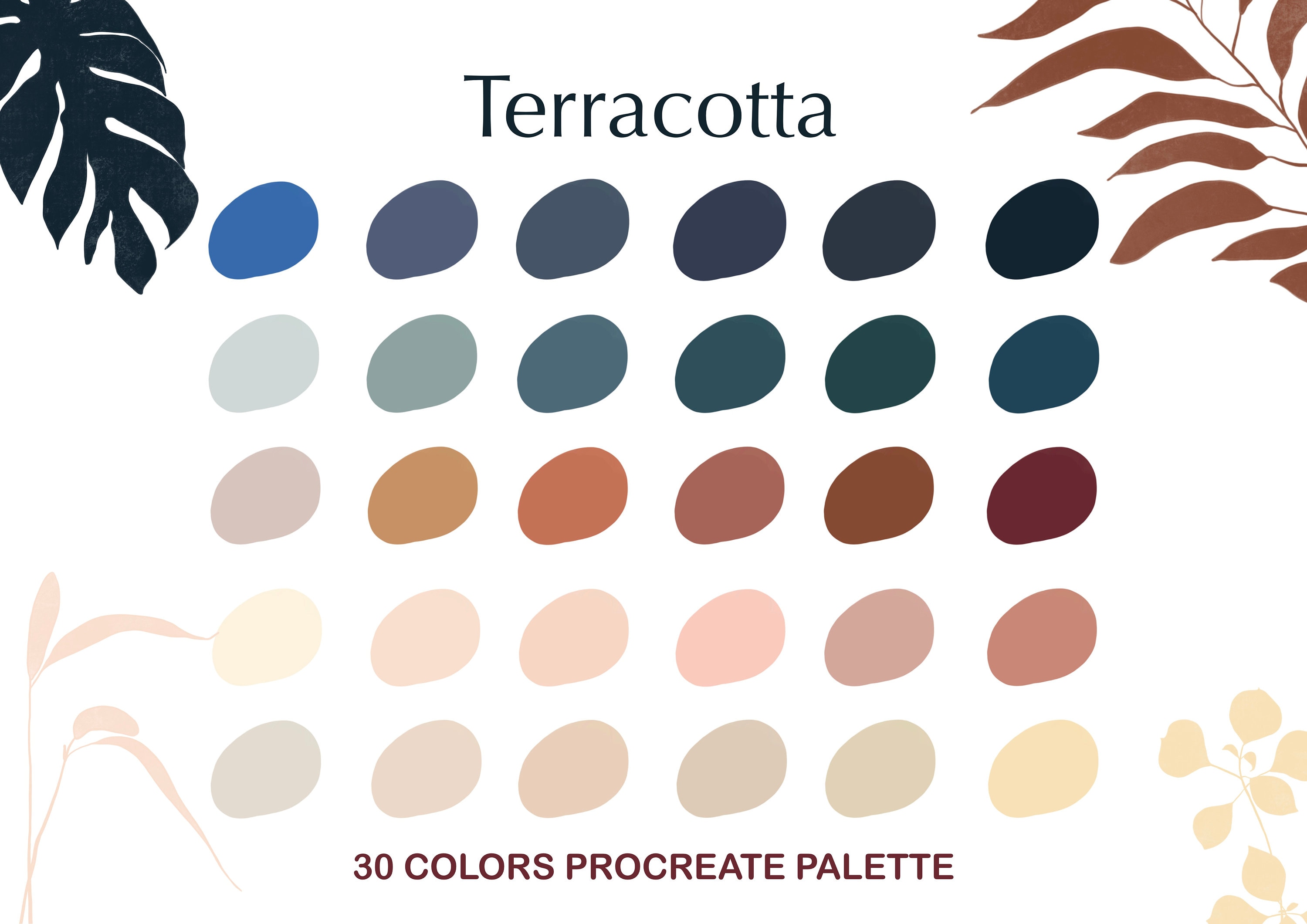 Procreate Color Palette Swatches Terracotta Procreate Etsy My Xxx Hot Girl