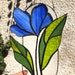 Blue Flower Stained Glass Window Hangings Mothers Day Gifts Magnolia ...