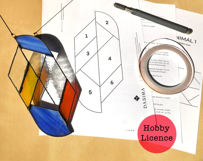 O-minimal 1 Stained Glass Pattern, Window Sun Catcher ART, Stained ...