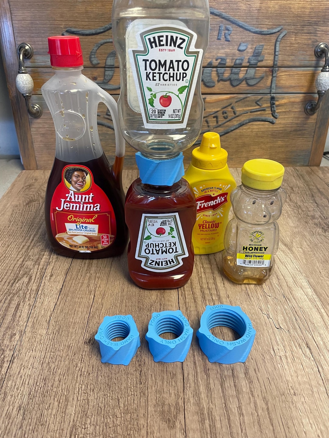 Condiment Bottle Transfer Adapter | Ketchup, Mustard, Honey & Syrup ...