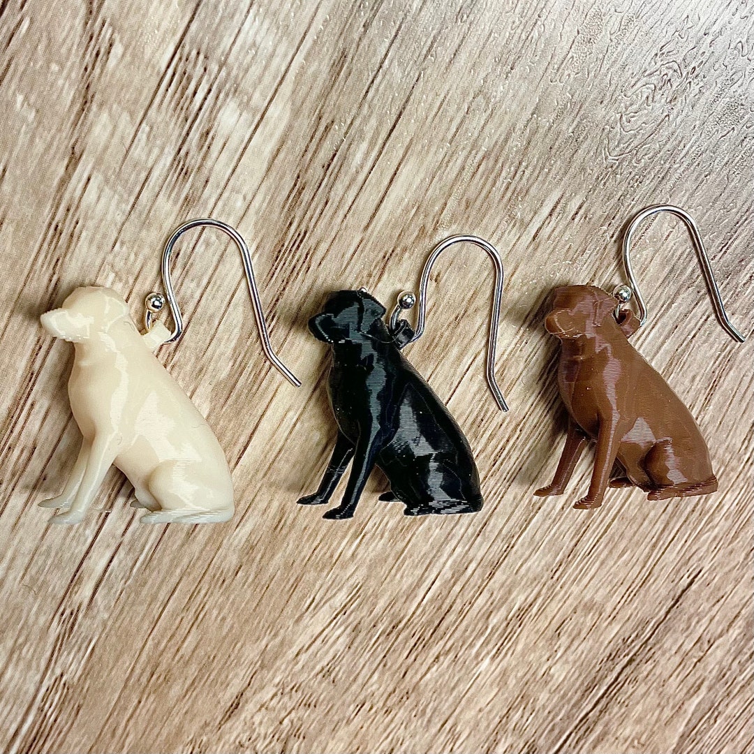 Labrador Earrings, Lab Earrings Dog Gifts for Women, Black Lab, Yellow ...
