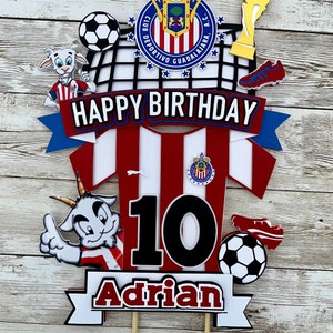 Chivas Birthday Cake Topper: 3D Soccer Party Decor - Etsy