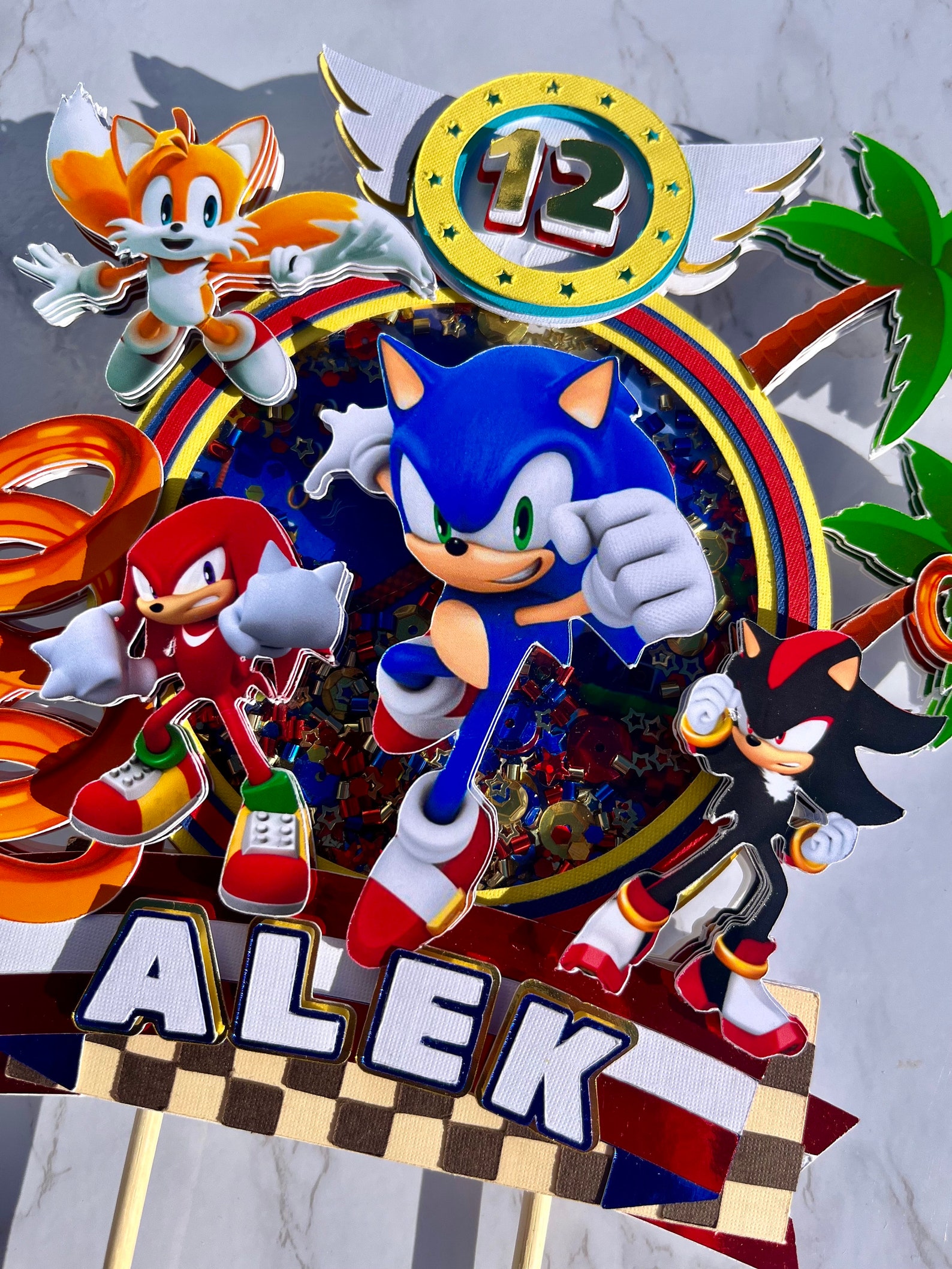 Sonic Cake Topper| Sonic the Hedgehog Light up Topper| Sonic Birthday ...