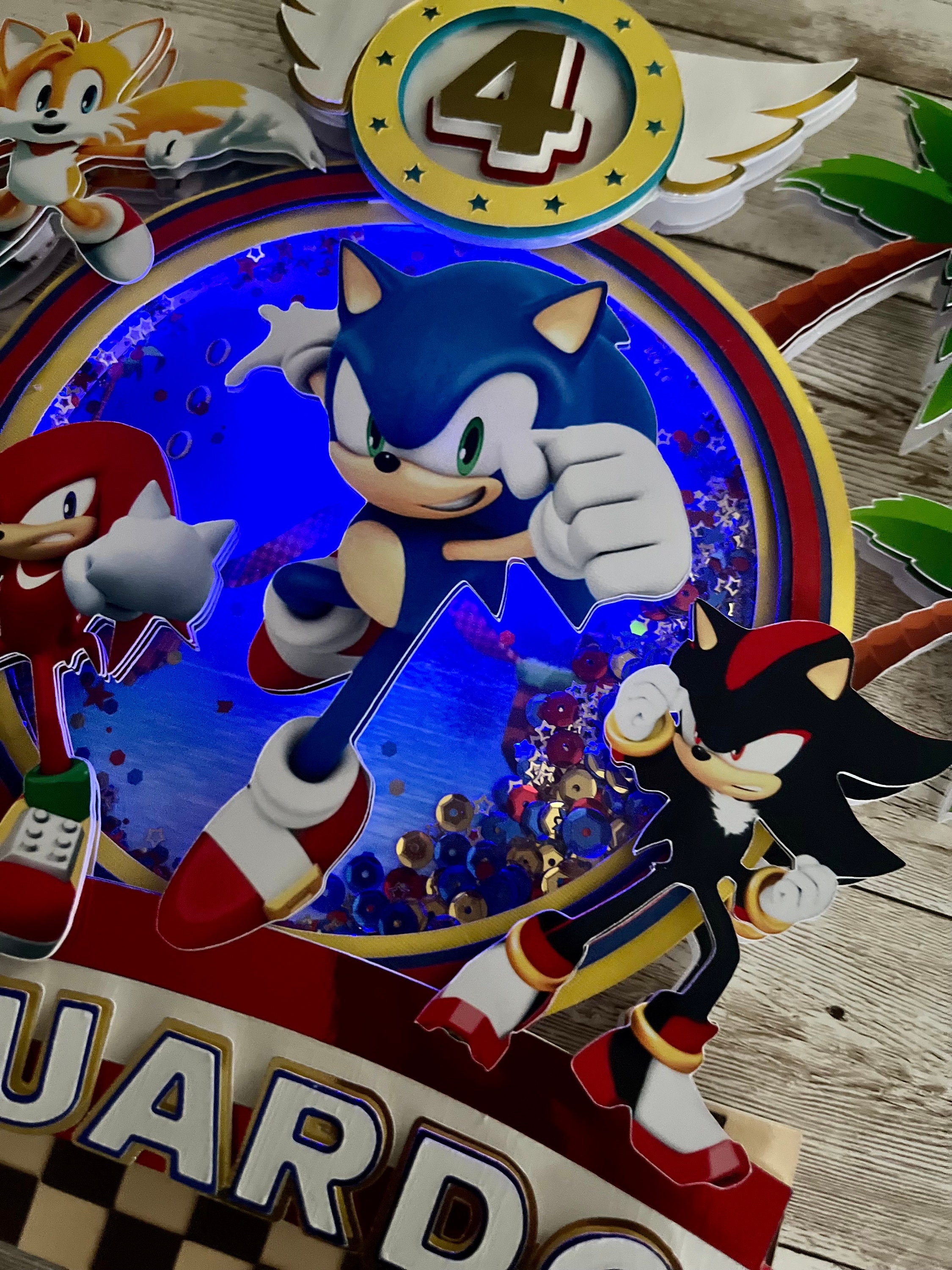 Sonic Cake Topper Sonic the Hedgehog Light up Topper Sonic Birthday ...