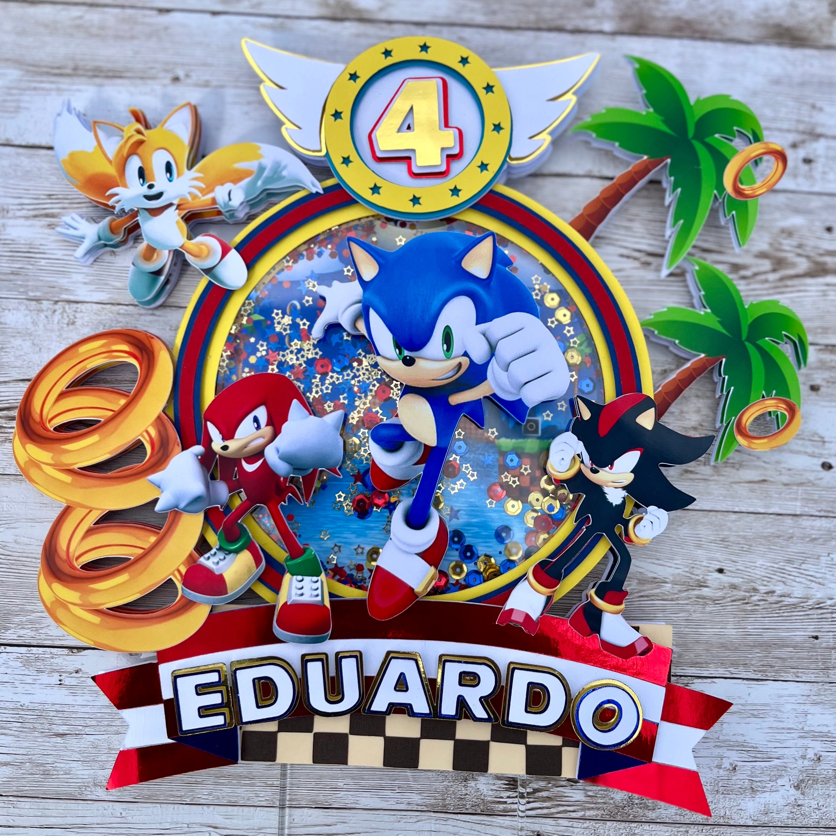 Sonic Cake Topper| Sonic the Hedgehog Light up Topper| Sonic Birthday ...